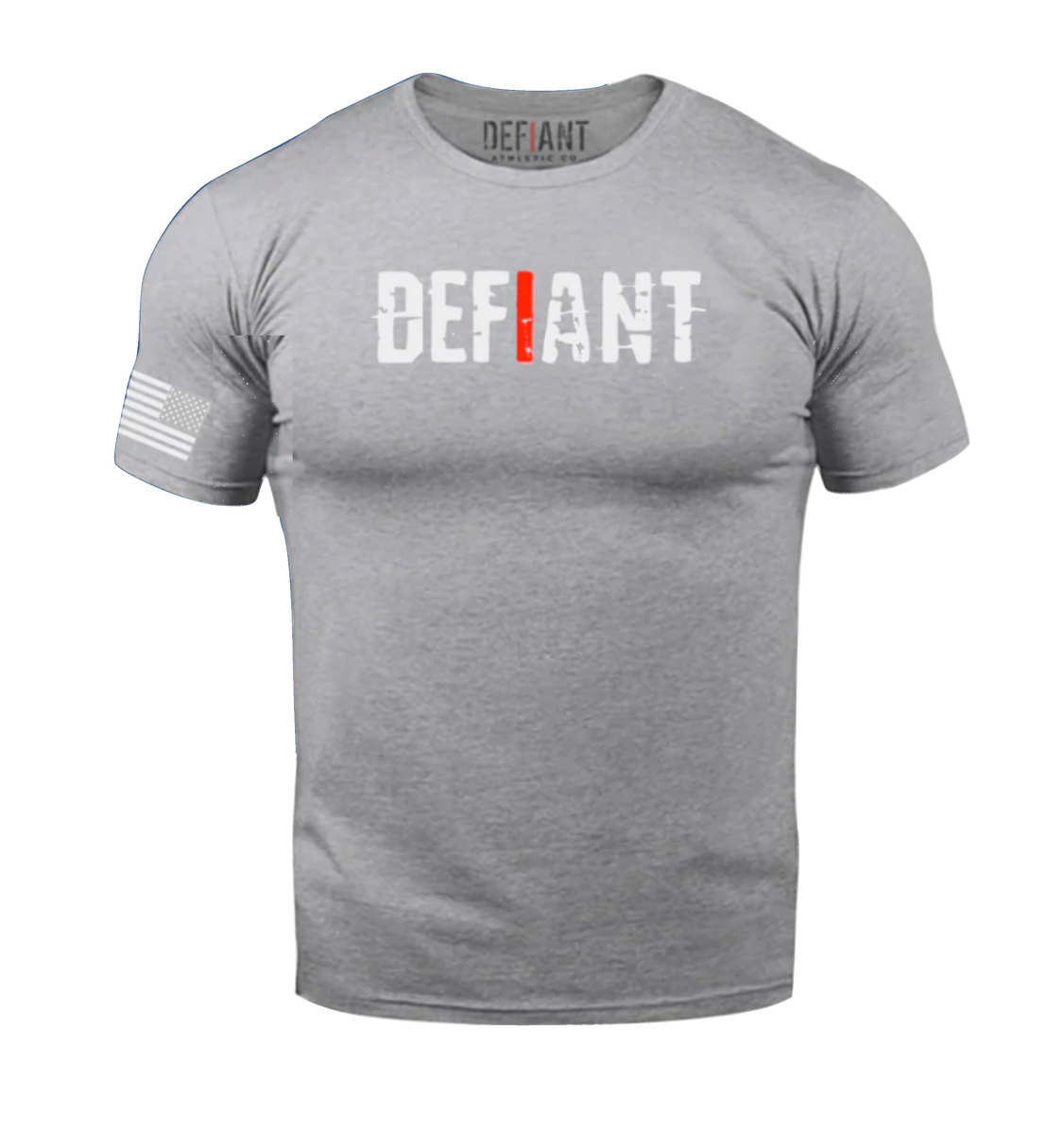 2 COLOR DEFIANT WITH FLAG T-SHIRT – Defiant Athletic Co
